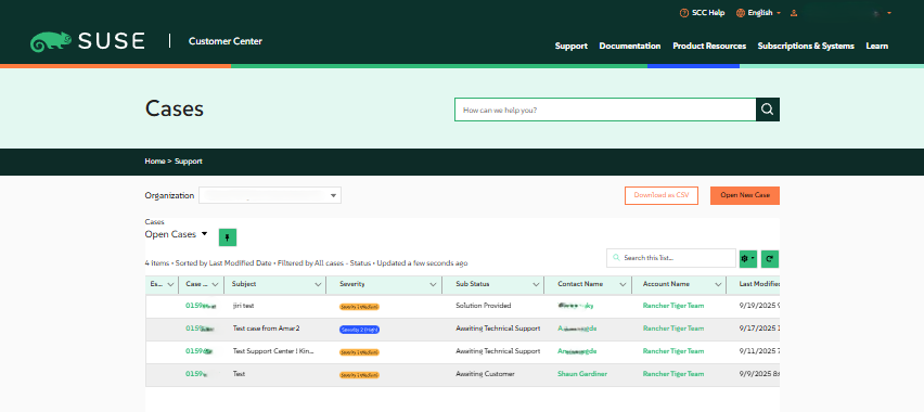 New Support Portal is now live! | SUSE | Support Center